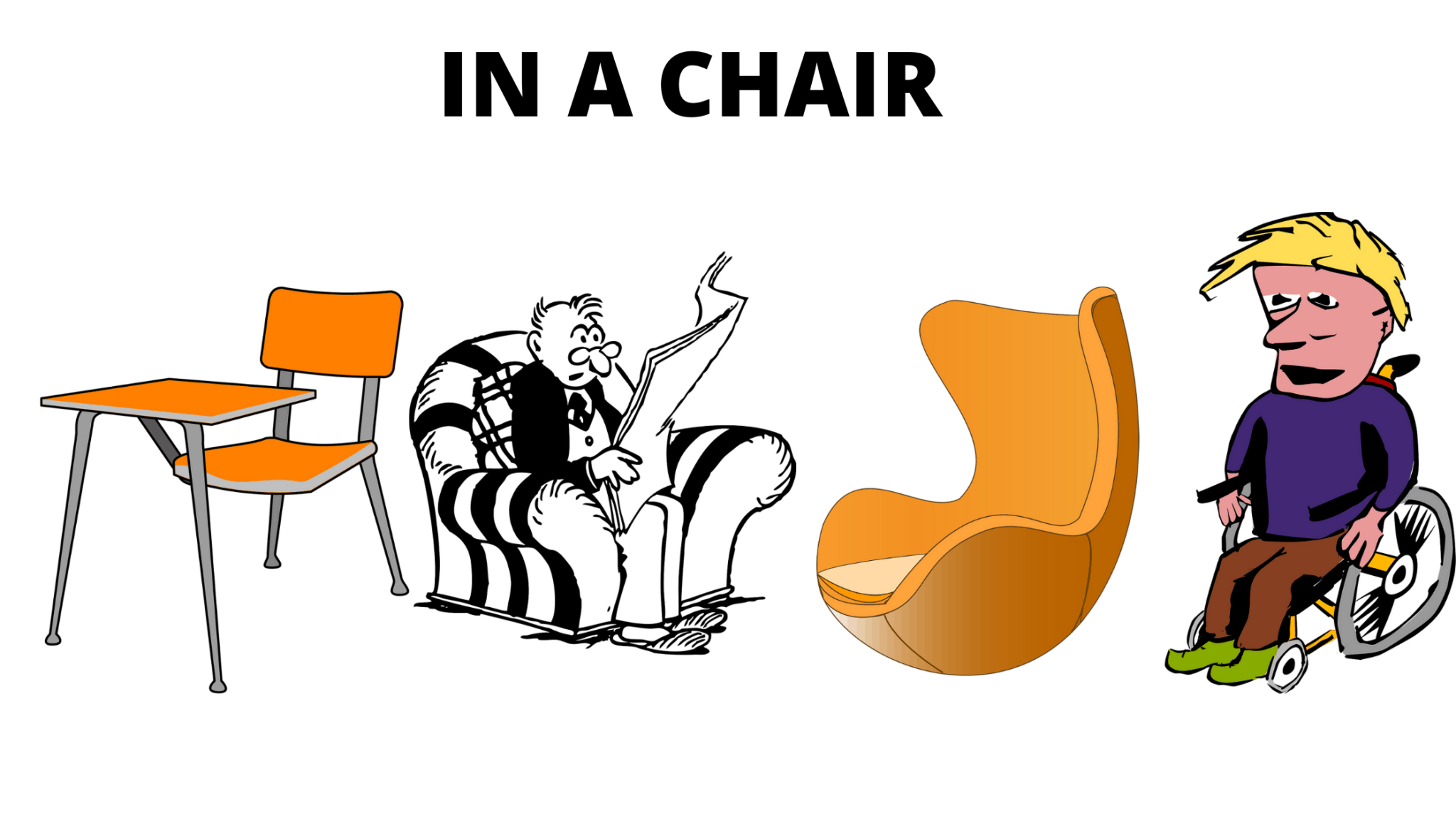 Sit IN a Chair vs Sit ON a Chair - One Minute English