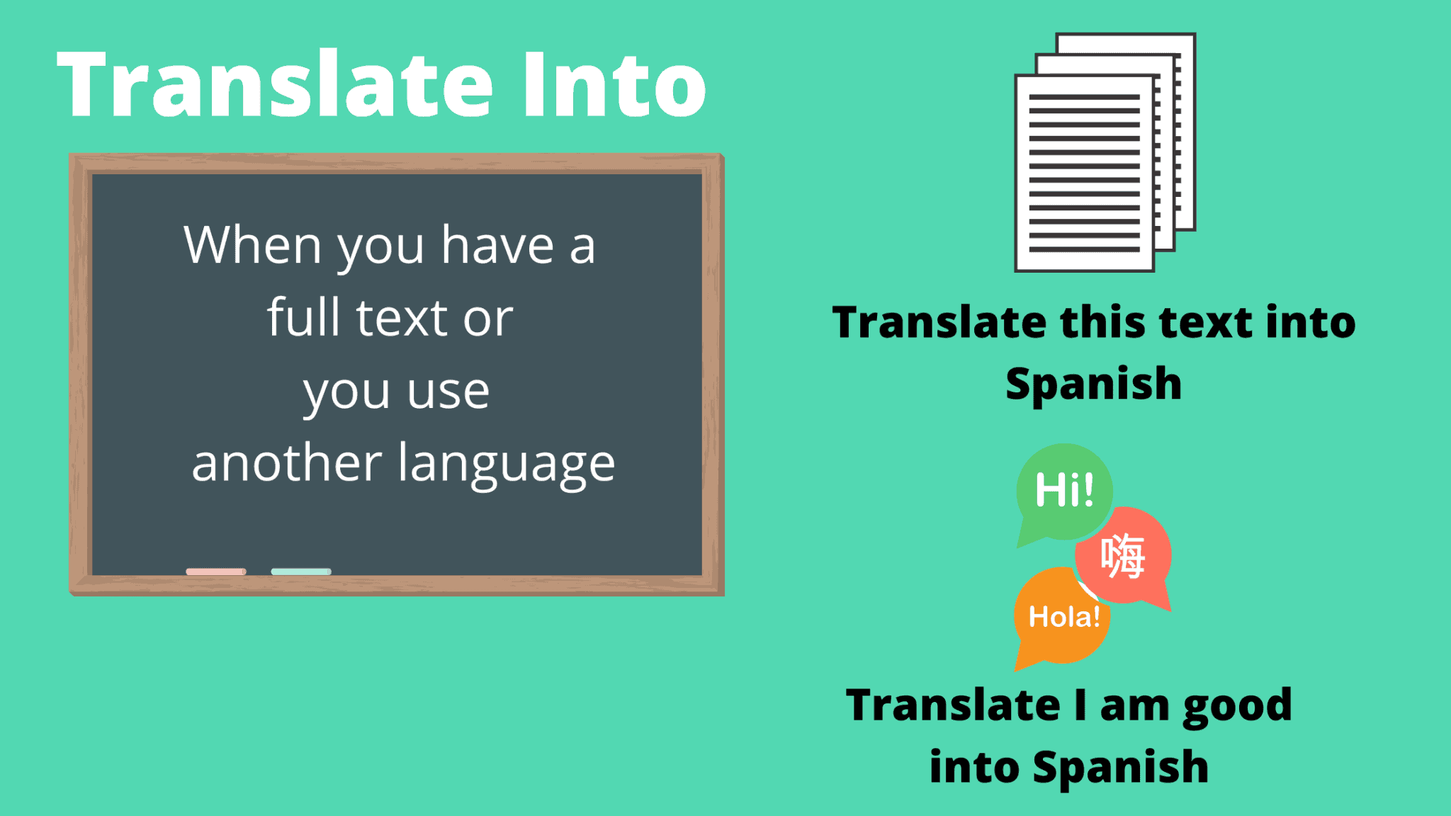 Translate TO or Translate INTO? What is the difference? - One Minute ...