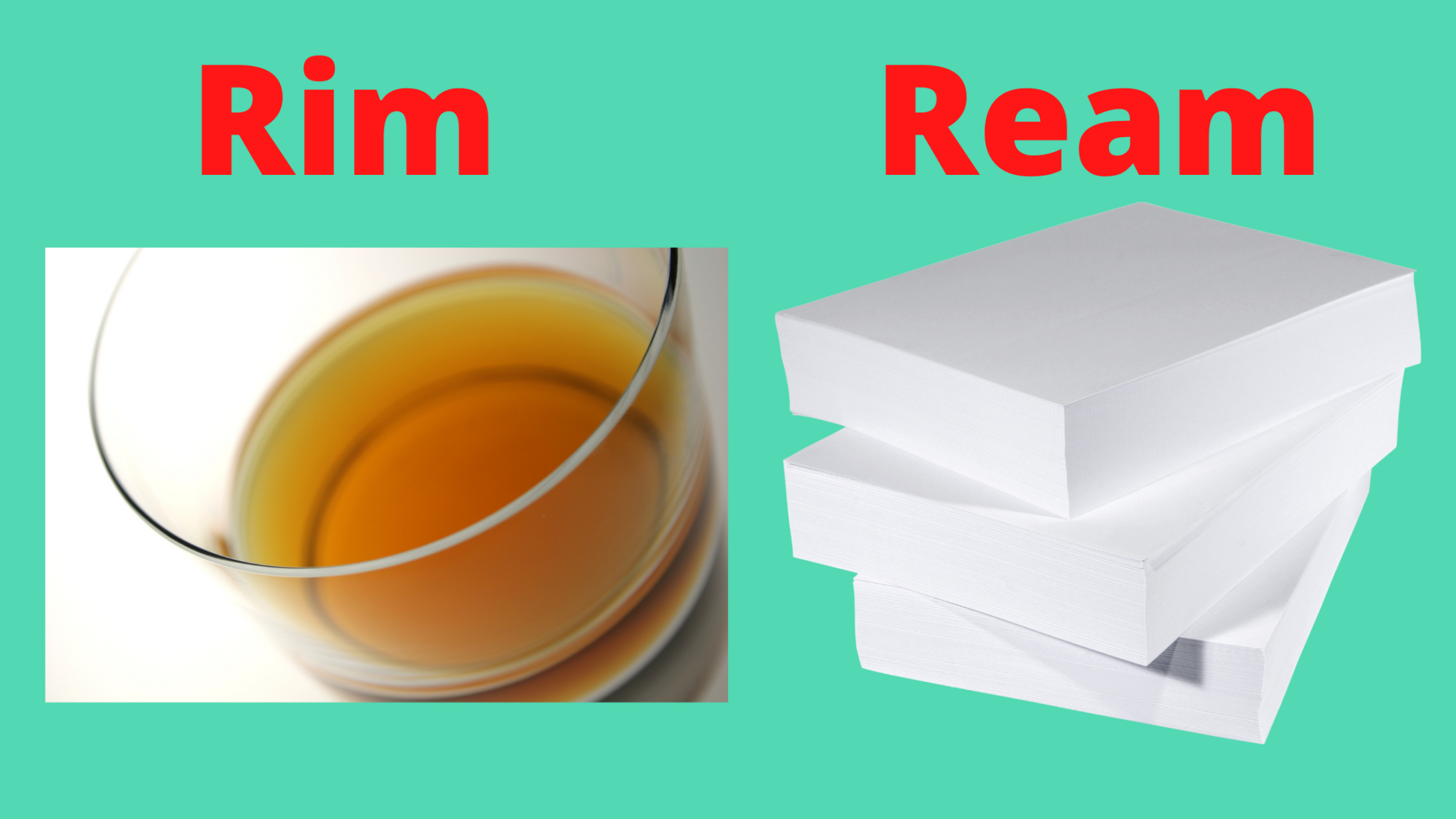 "Rim of paper" or "Ream of paper"? Which is correct? - One Minute English