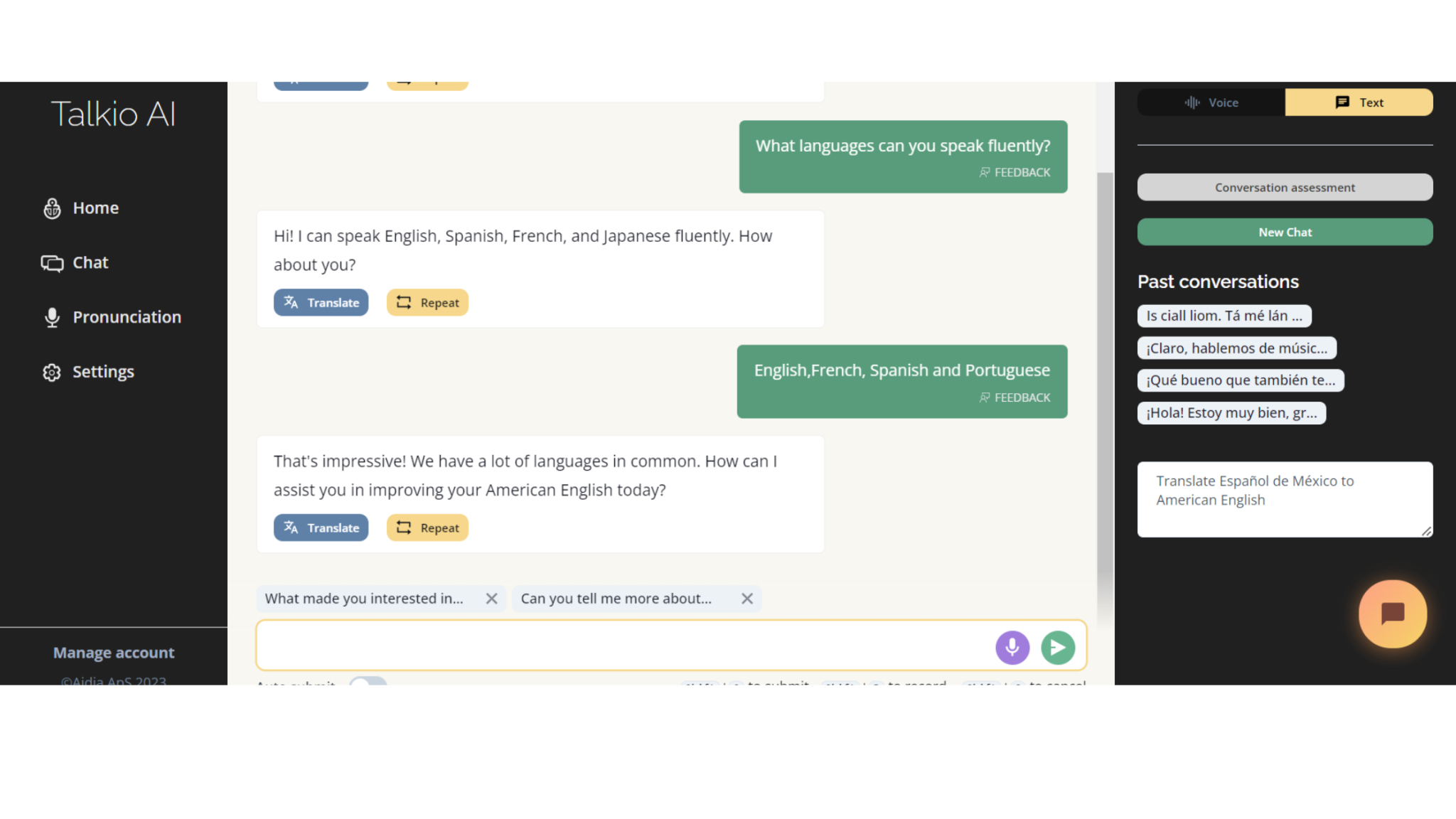 Talkio A.I Review - Learn a Language with an A.I Tutor - One Minute English